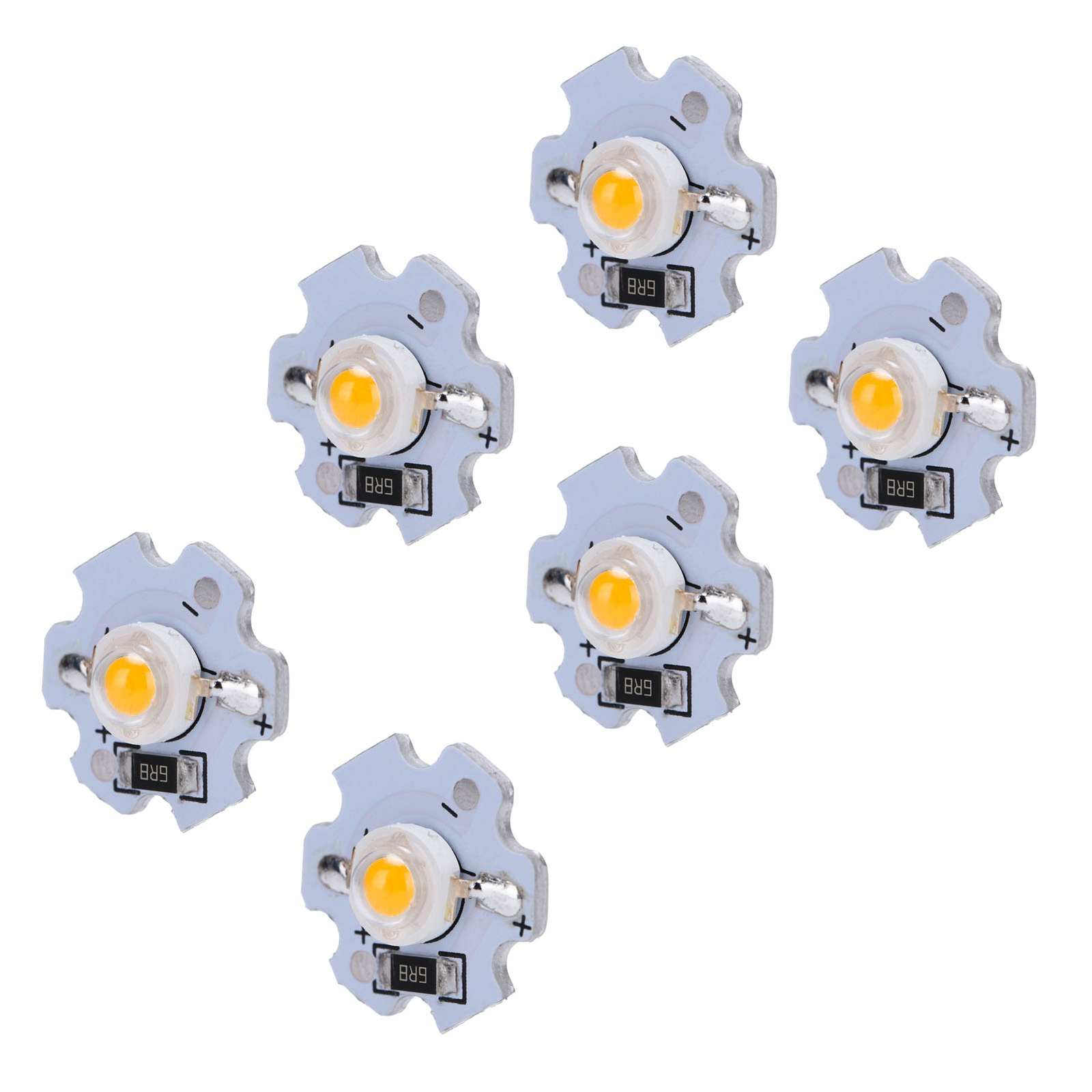 (Yellow Light 588‑590NM)25Pcs 5V LED Chips 200LM 1W High Power LED Lamp ...