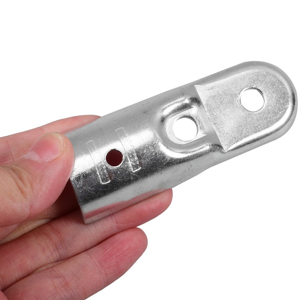 2 Pcs Stainless Steel Pipe Connector Chain Link Fence Clips End Rail ...