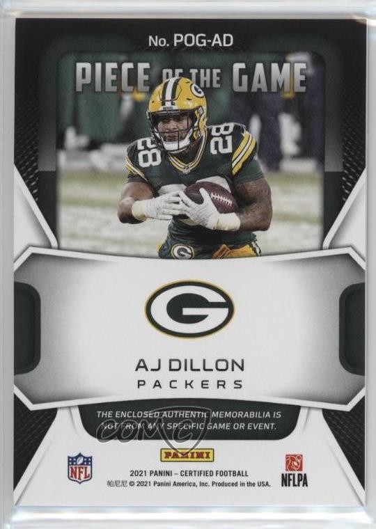 2021 Certified Piece of the Game Relics /249 AJ Dillon #POG-AD | eBay
