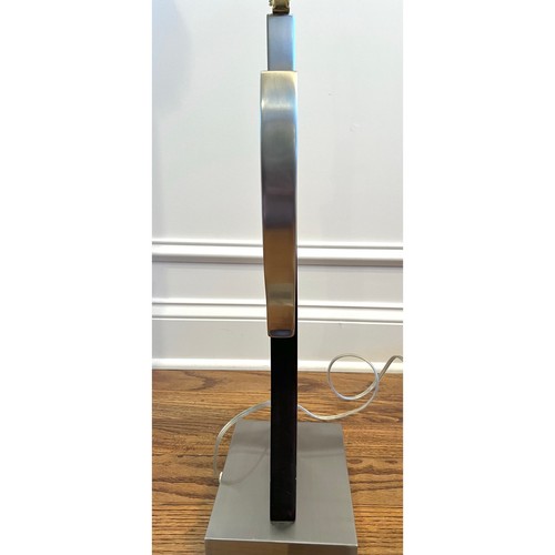 Anthony of California Table Lamp Dark Brown Wood and Brushed Metal ...