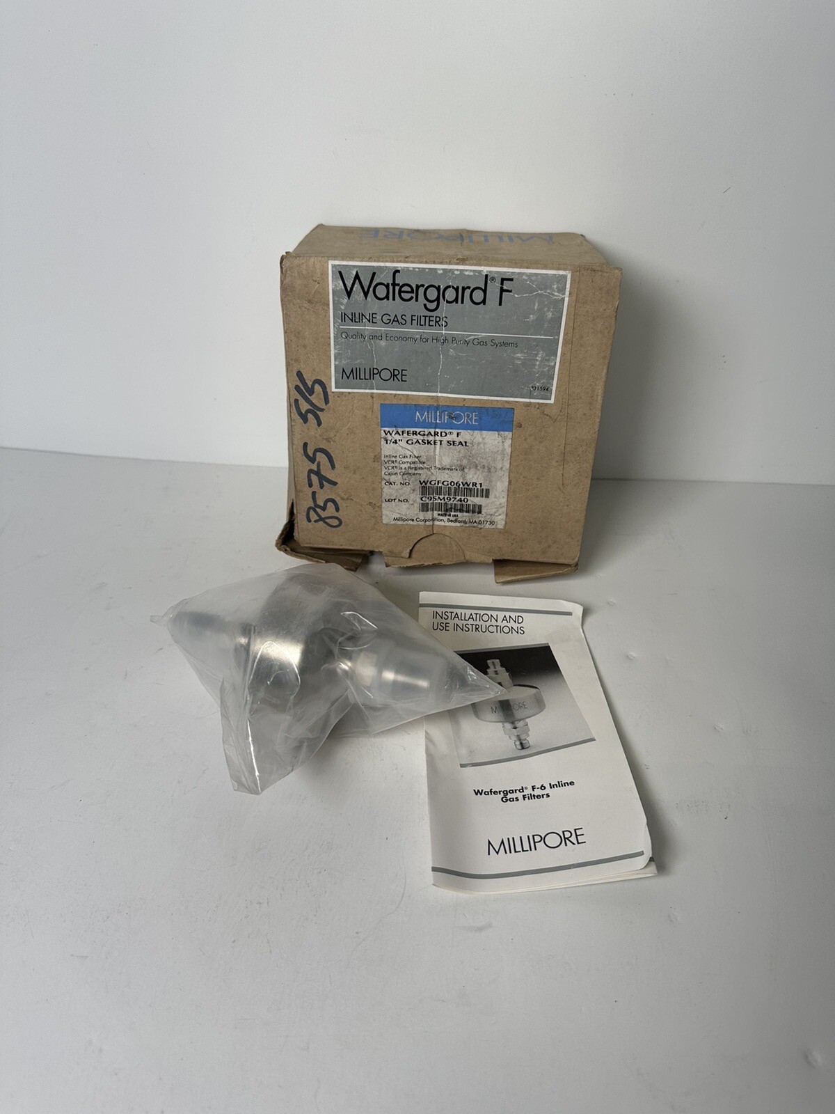 MILLIPORE WGFG06WR1 Wafergard Inline Gas Filter 1/4 Inch Gasket Seal | eBay