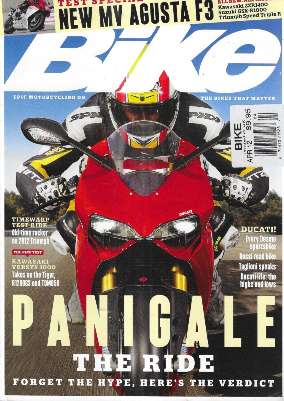 Bike Motorcycle Magazine Ducati Panigale MV Augusta F3 Kawasaki Triumph ...