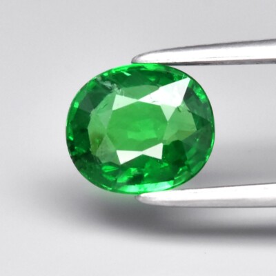 1.02ct 6.7x6mm Oval Natural Shocking Green Tsavorite Garnet, Tanzania ...