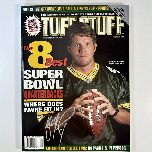 February 1998 TUFF STUFF MAGAZINE/PRICE GUIDE/Brett Favre Cover🏀🏈⚾️🏒 | eBay