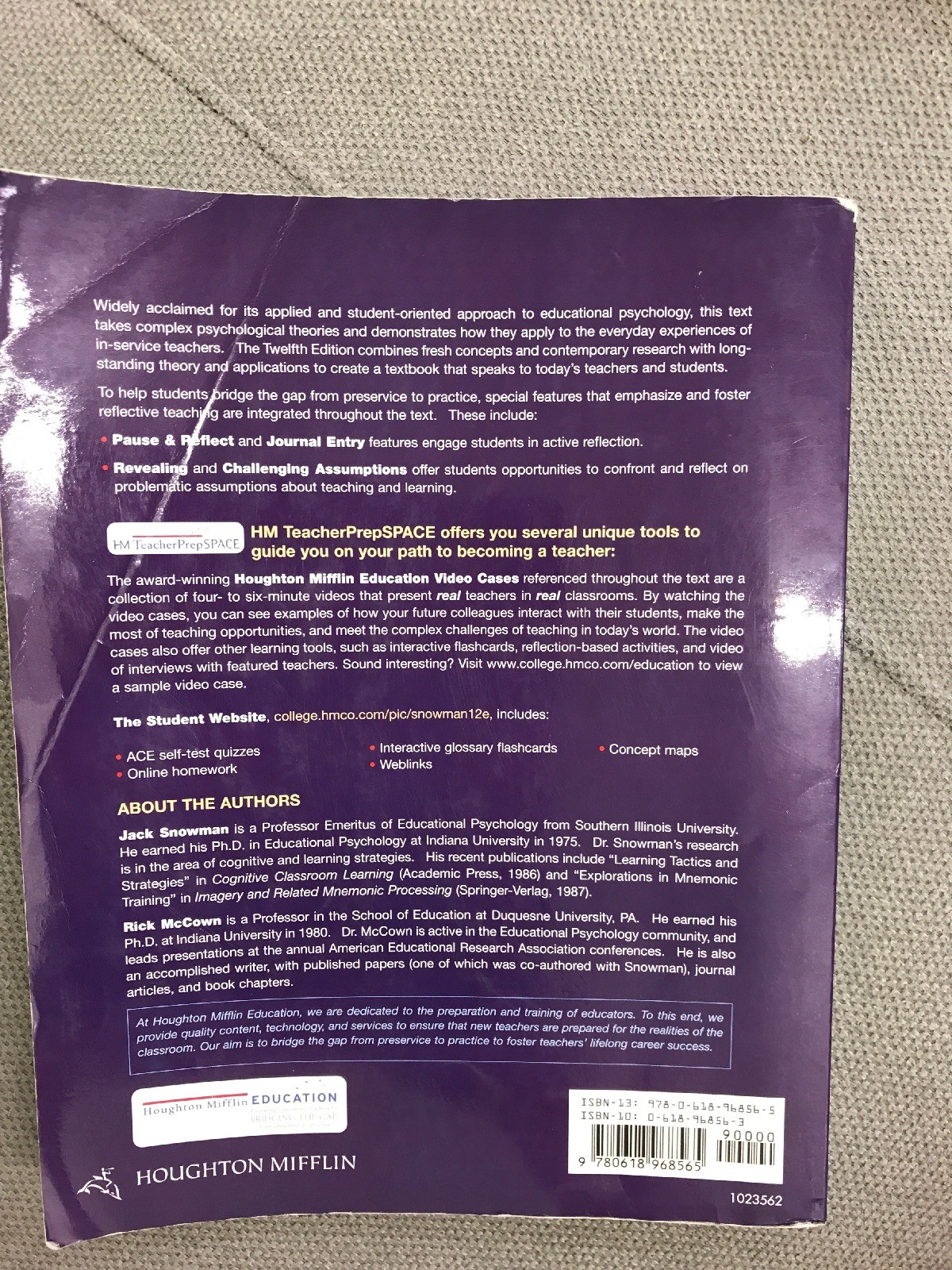 Psychology Applied to Teaching by Jack Snowman, Robert Biehler and Rick ...