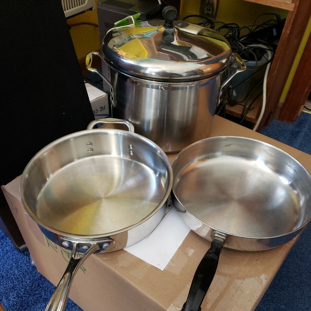 Calphalon Stainless Steel 8 Quart Multi-pot 8608 With Glass Lid Steamer ...