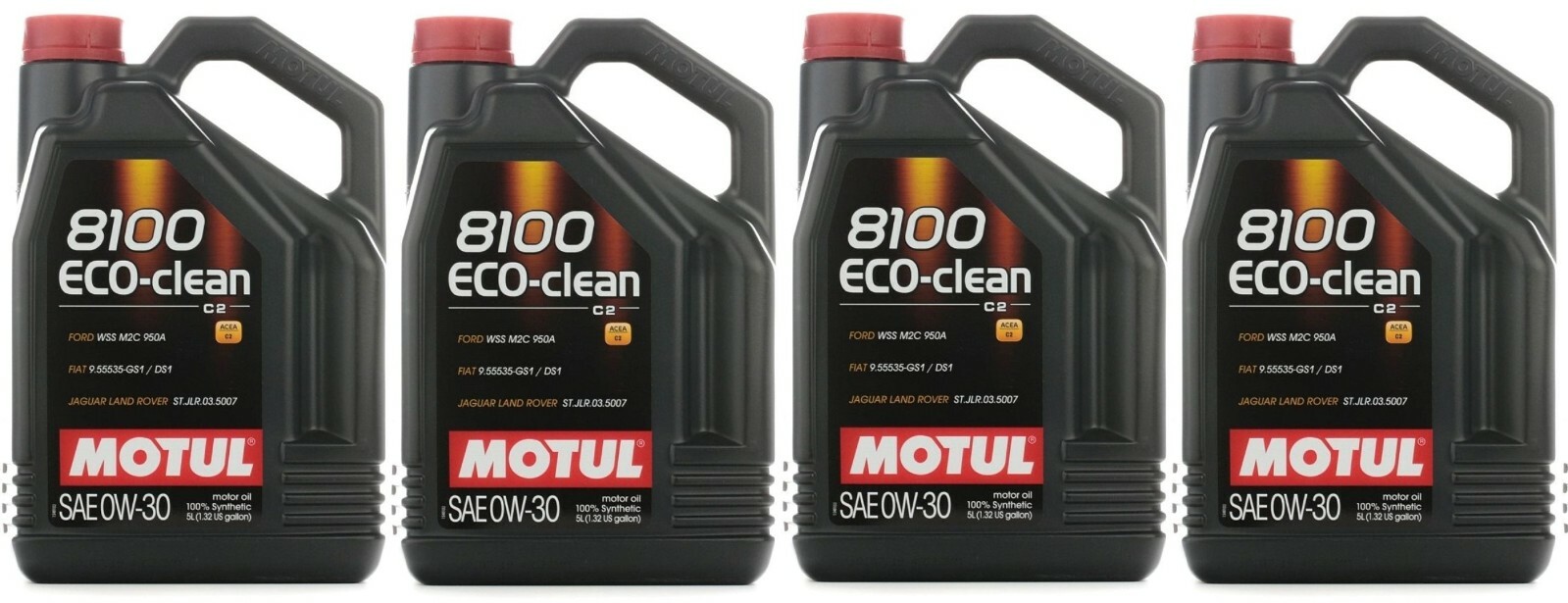 Motul 8100 Eco-clean 0W30 C2 Fully Synthetic Engine Oil, M2C950A ST.JLR ...