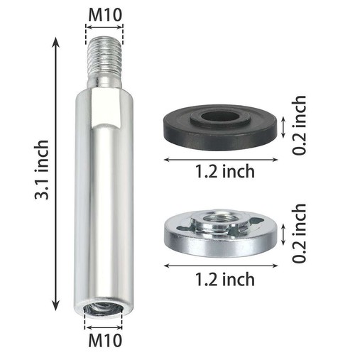 3PCS Angle Grinder Extension Connecting Rod Rotating Extended Shaft ...