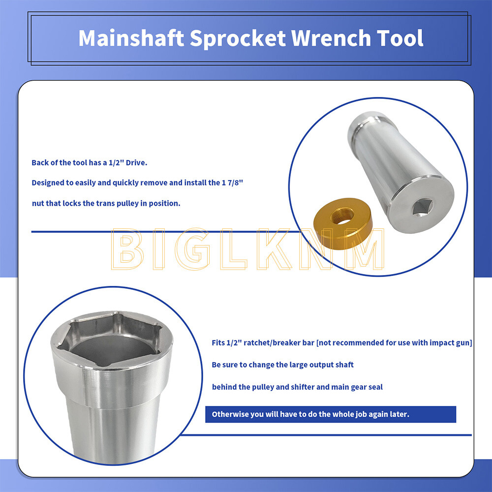 Mainshaft Sprocket Wrench Pully Lock Nut Socket Tool For Harley Twin ...
