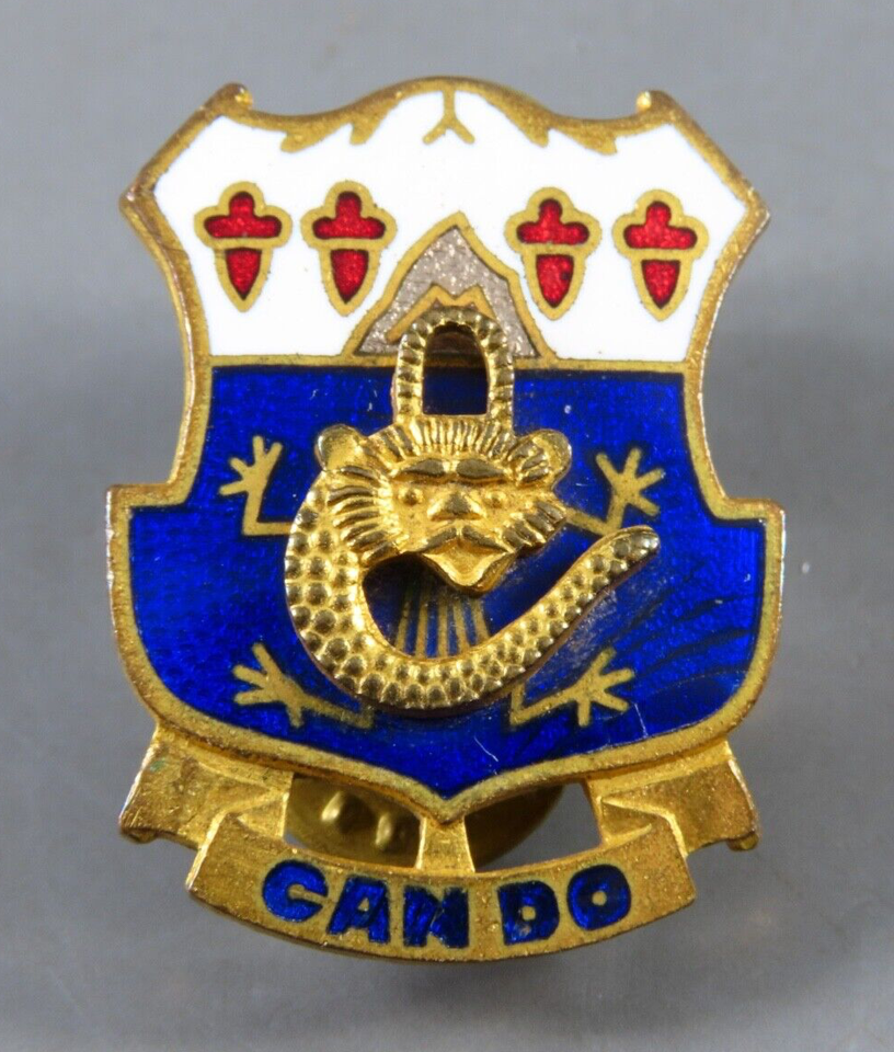 WWII US MILITARY DUI PIN CAN DO 15th Infantry Regiment GOLD DRAGON ...