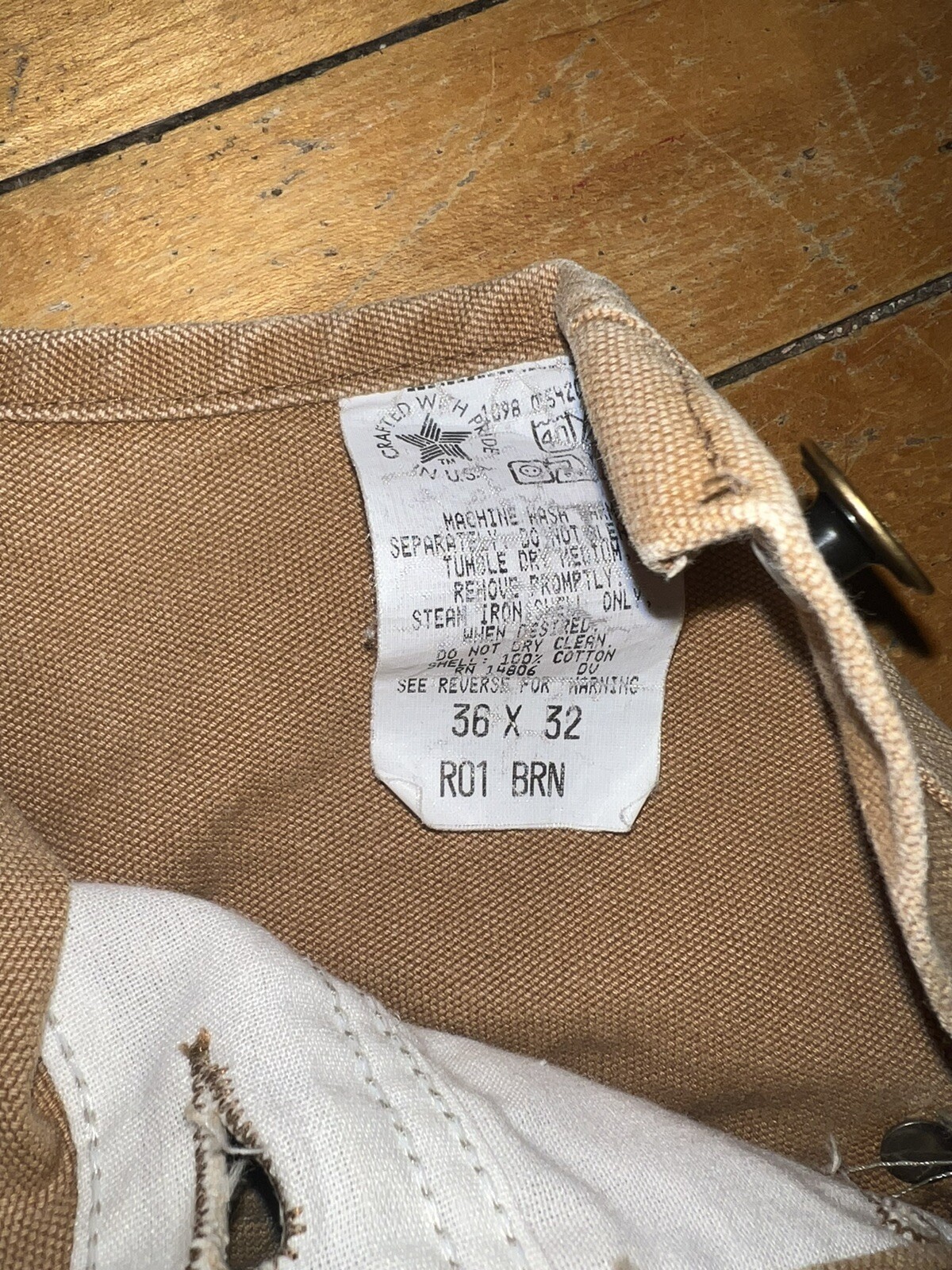 Carhartt Double Knee R01BRN Duck Canvas Bibs Overalls Mens 36X32 USA ...