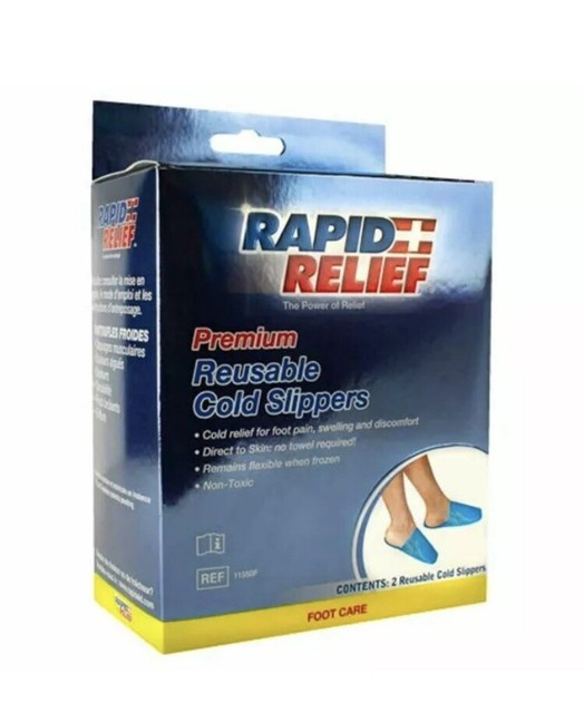 Rapid Relief Reusable Cold Therapy Slippers Tired Swollen Hot Feet ...
