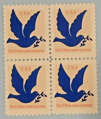 G-Rate Dove - Scott #2877 Block of 4 stamps MNH | eBay