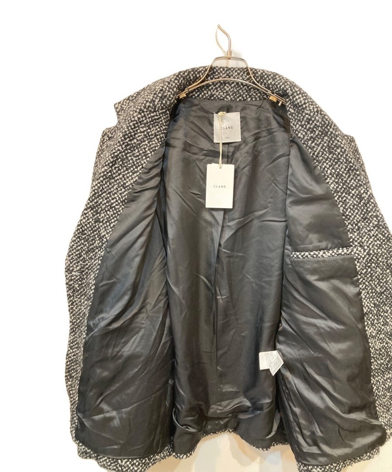 CLANE Mix Color Over Coat 17101-0012 Gray Polyester Size:S Jacket 3628 ...