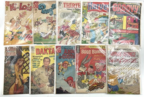 10 Bagged Bronze Age Comics - Dennis the Menace, Bugs Bunny, etc ...