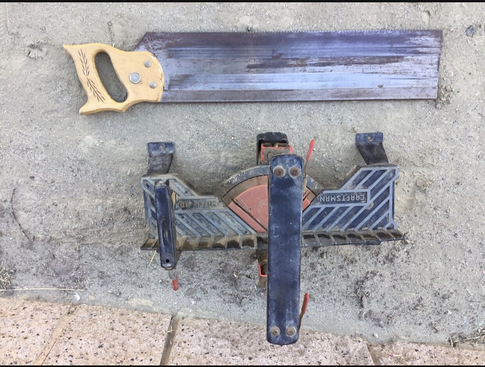 Vintage Craftsman Hand Miter Saw with Miter Box Made in USA America | eBay