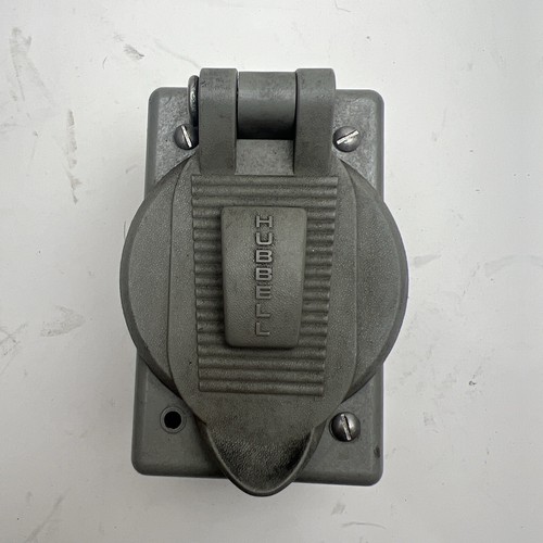🔥Hubbell P-5256 1 Gang Vertical Weatherproof Cover W/Female 30A 250V ...
