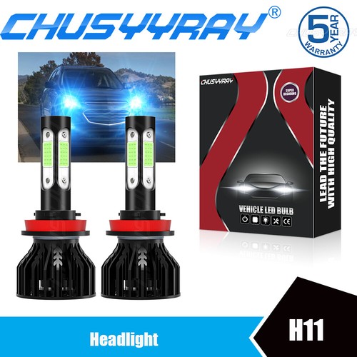 2x H11 H8 LED Headlight Globes Bulbs Kit Hi/Lo Beam 8000K Brighter Ice ...