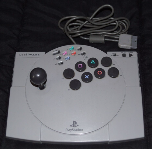 Asciiware Ascii Specialized Joystick Playstation PS1 Grey # 8140 | eBay