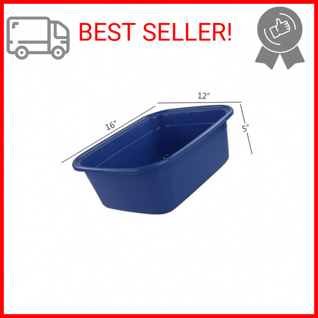 Morcte 4-Pack Washing Basin Dish Pan, 16 Quart Large Plastic Wash Basin ...