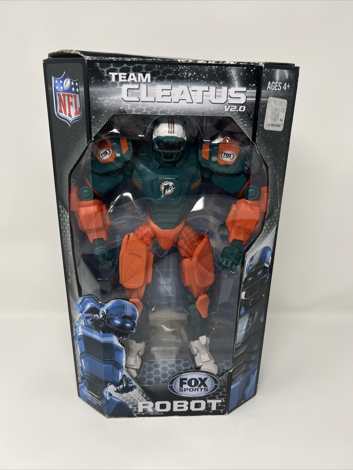 Team Cleatus V2.0 Fox Sports 10" Miami Dolphins ROBOT Figure Action ...