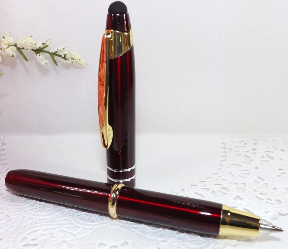 3 in 1 Lexi Lighted Tip Claret Stylus LED Flashlight Pen by Adler (HIGH ...