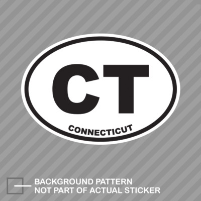 Connecticut State Oval Sticker Decal Vinyl CT | eBay