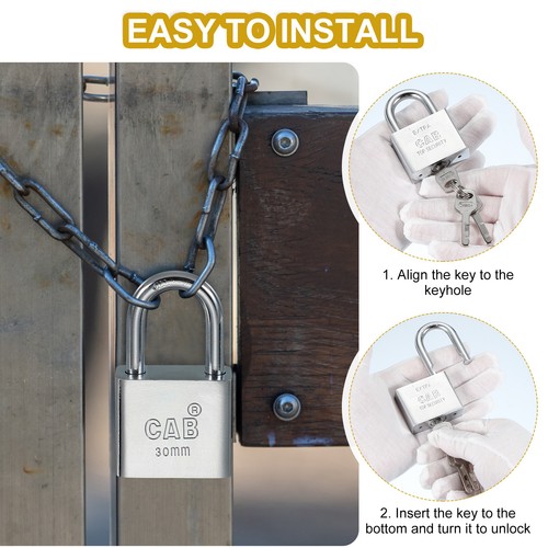 50mm (2")Steel Padlocks, Keyed Different Pin Tumbler Padlock with Key ...