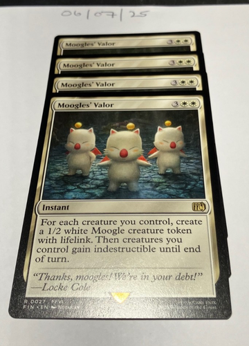 Magic the Gathering MTG Moogles' Valor x4 Rare Cards NM/M Final | eBay