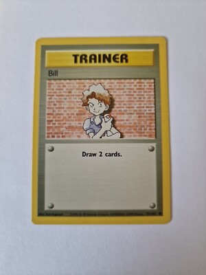 Bill - 91/102 - Uncommon - Base Set 1999 Pokemon Card - LP | eBay