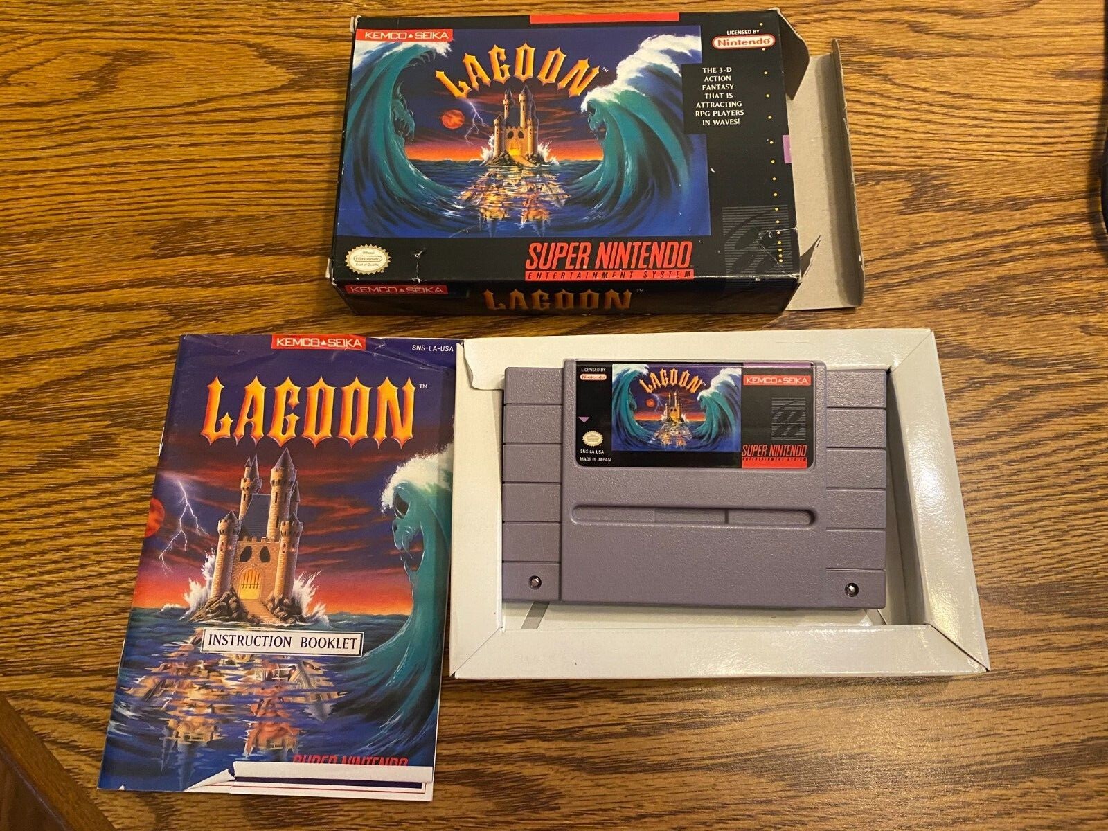 Lagoon Super Nintendo SNES Game with Booklet and Box - Tested ...