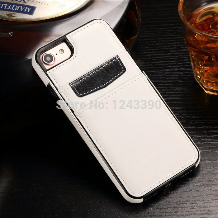 for iPhone 7 or 7+ PLUS - PU Leather Credit Cards Slot Holder Wallet ...