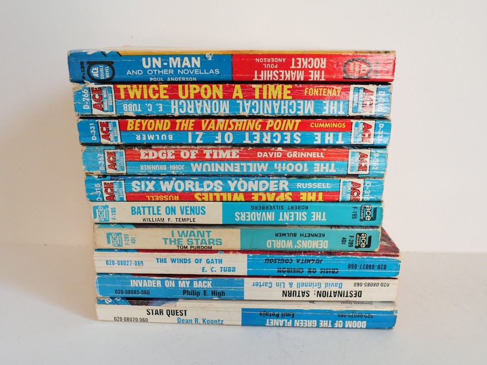 Lot of 10 Vintage ACE Double Science Fiction Paperbacks | eBay