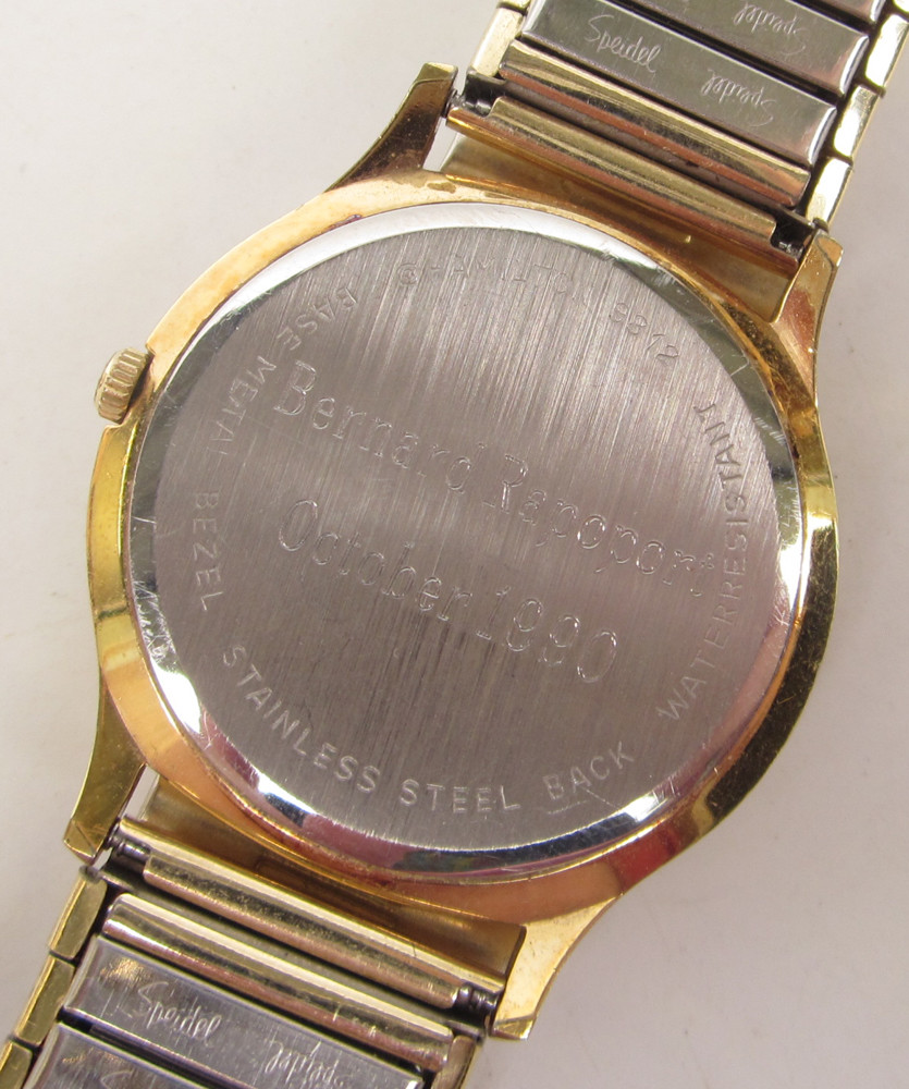 HAMILTON 9812 Quartz Mens Wrist Watch Chemical Workers Union BERNARD ...