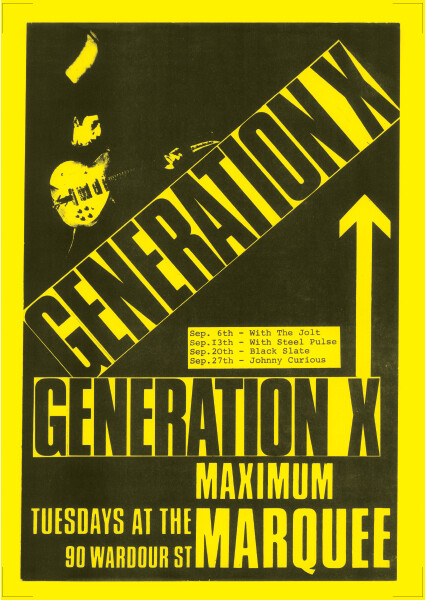 Generation X poster - Live at the Marquee club London 1977 new ...