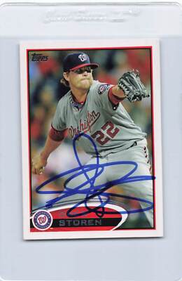 2012 Topps #285 Drew Storen Nationals Signed Auto *J3645 | eBay