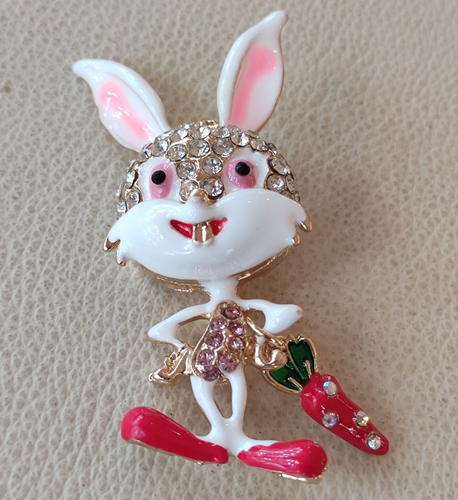 Brooch Of Design Shaped Rabbit IN Enamel Designer Animal Rabbit Brooch ...