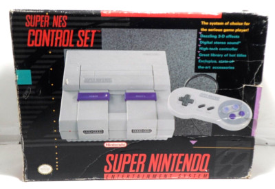 Super Nintendo SNES Control Deck Complete In Box (No inner packaging ...