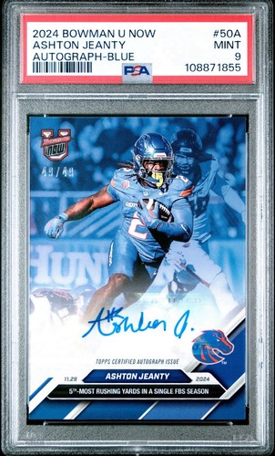 2024 Bowman U Now ASHTON JEANTY Auto Autograph Blue #49/49 PSA 9 | eBay
