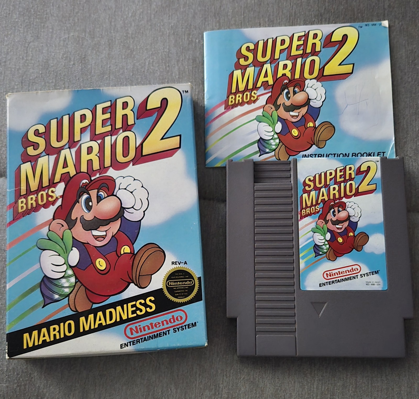 Super Mario Bros. 2 Complete in Box (CIB) with Inserts Nintendo NES ...