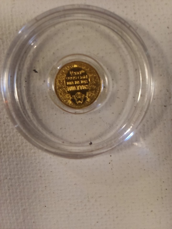 1/200 OZ 9999 GOLD ROUND DIA DE LOS MUERTOS SUGAR SKULL COIN DAY OF THE ...