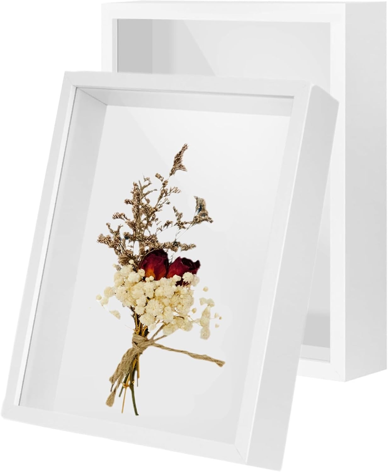 2Pack 4x6 Shadow Box Frame，HD Glass Wooden White Hollow 4X6 2Pack, | eBay