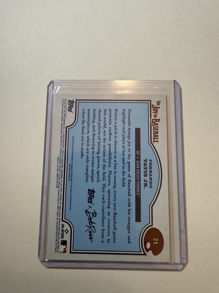 2025 Topps x Bob Ross The Joy of Baseball - Fernando Tatis Jr. - Sap ...