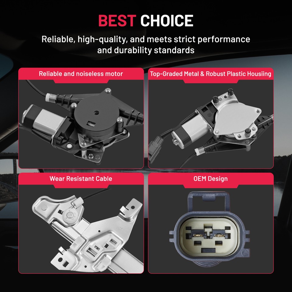 For Ford F250 F350 F450 Super Duty 2013-16 Rear Right Window Regulator ...