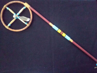 Native American Coup Stick Handmade by Robert Crying Red Bear | eBay