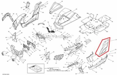 NEW OEM CAN-AM COMMANDER 1000 LEFT REAR LATERAL PANEL CAMO CAMOUFLAGE ...
