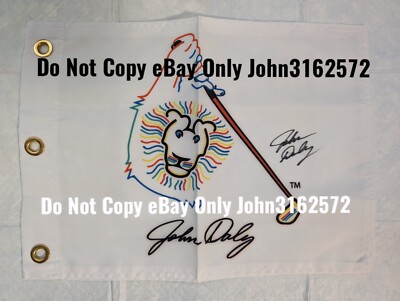 John Daly Signed Auto John Daly Logo Golf Flag PGA W / PROOF | eBay