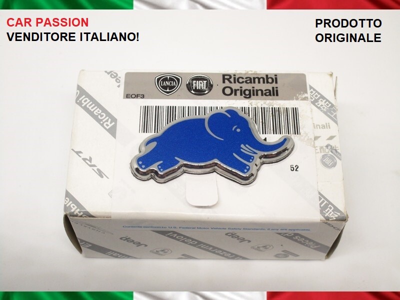 STEMMA LOGO LANCIA YPSILON Y ELEFANTINO BLU laterale ORIGINALE emblem ...