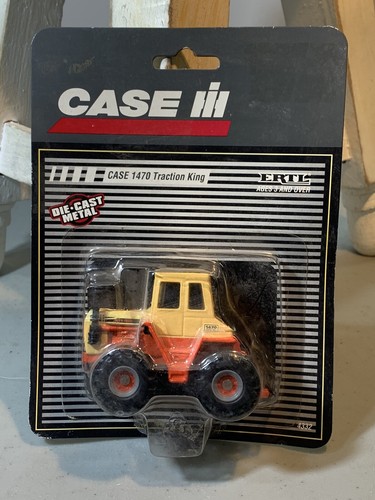 Case 1470 Traction King Tractor in Striped Package 1/64 Scale NIP BY ...