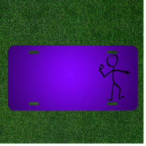 Custom Personalized License Plate With Add Names To Stickman Stick ...